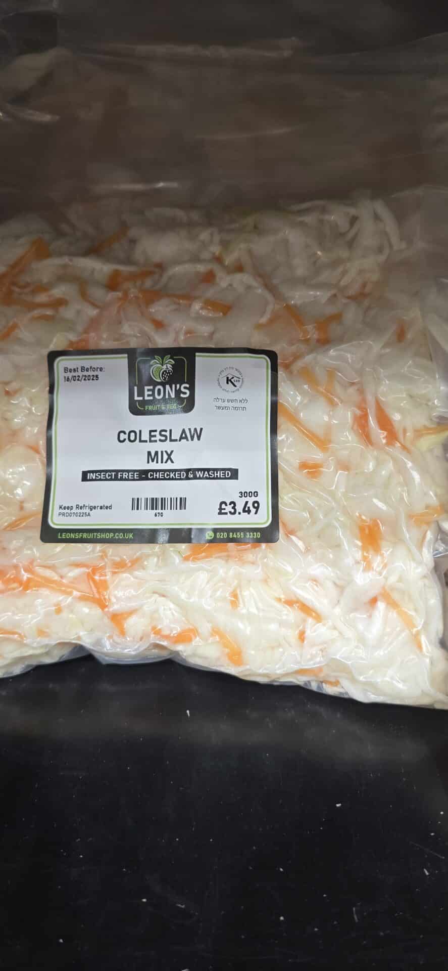 Insect-Free-Checked & Washed Coleslaw Mix – Leons Fruit Shop